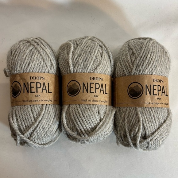 drops | Other | Drops Nepal Wool Alpaca Yarn In Warm Beige Grey 3 ...